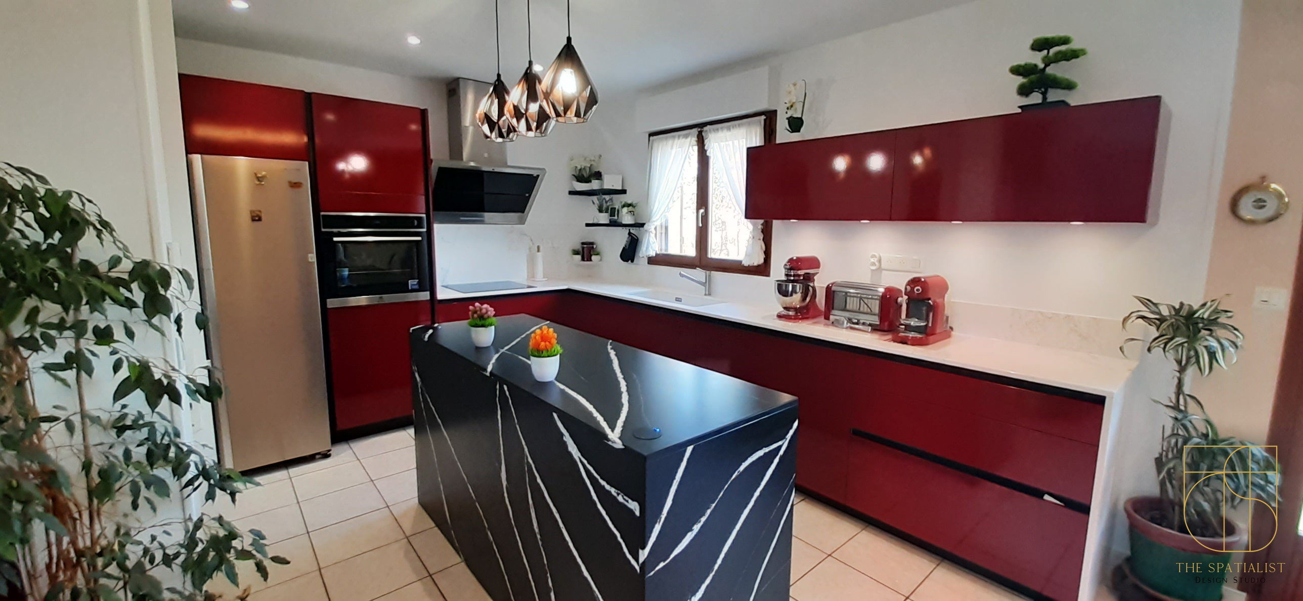 Bold & Beautiful - A crimson kitchen | British Institute of Interior Design